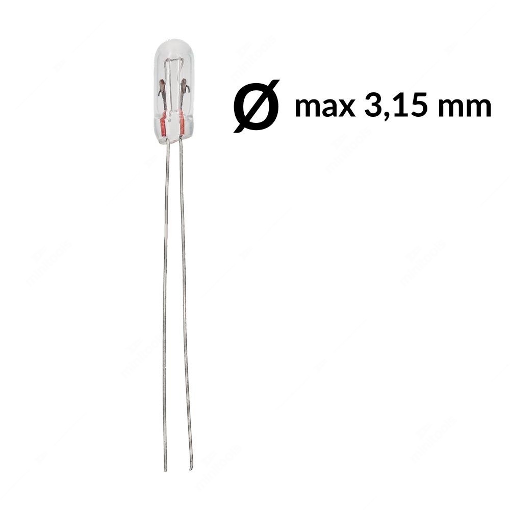 T3 70mA 24V wire base miniature light bulb | 5 pcs pack