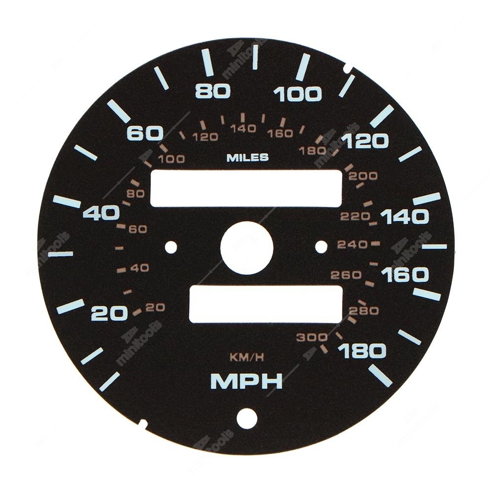 Porsche 911 964 993 speedometer dial (180 mph - 2 odometer counters)